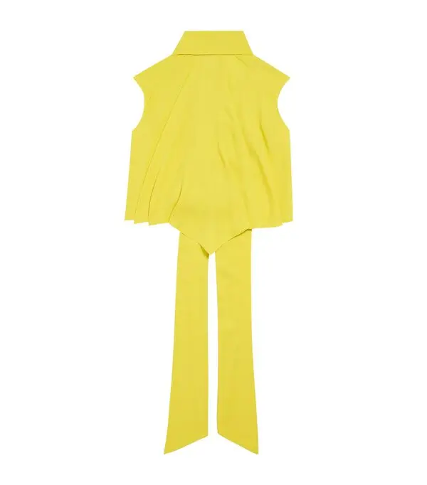 Balenciaga Open-back Blouse With Train