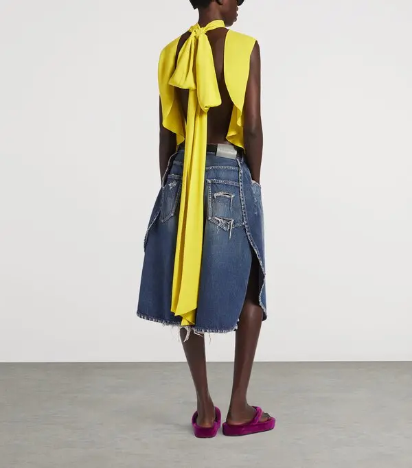 Balenciaga Open-back Blouse With Train