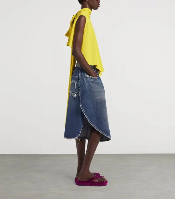 Balenciaga Open-back Blouse With Train