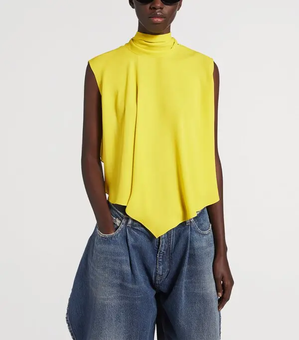 Balenciaga Open-back Blouse With Train