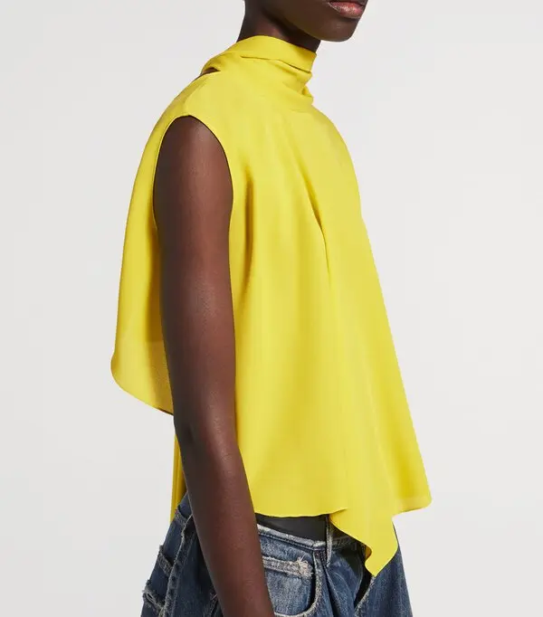 Balenciaga Open-back Blouse With Train