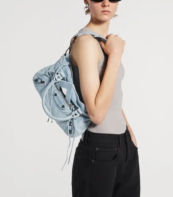 Balenciaga Denim Le City First Top-handle Bag - Blue