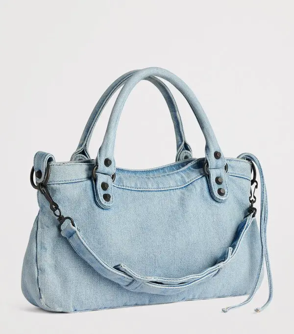 Balenciaga Denim Le City First Top-handle Bag - Blue