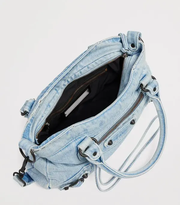 Balenciaga Denim Le City First Top-handle Bag - Blue