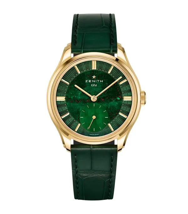 ZENITH G.f.j. Calibre 135 Yellow Gold Watch - Green