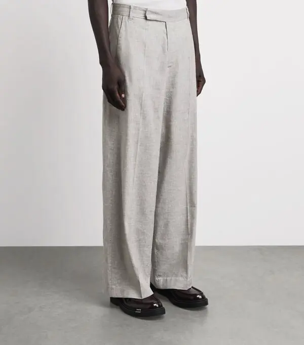 WON HUNDRED Linen-blend Tailored Trousers