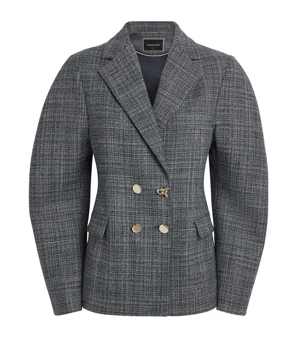 Fabiana Filippi Virgin Wool Balloon Blazer With Gold-tone Embellishments