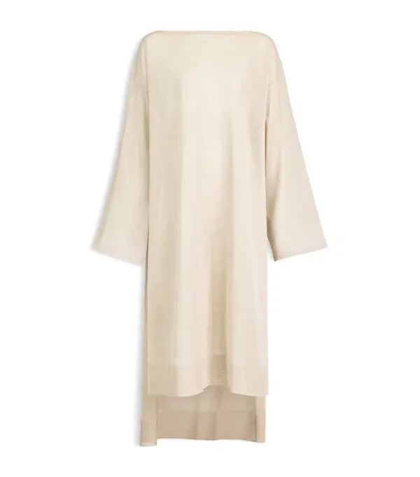 Alaïa Linen-silk Kaftan Dress - Beige