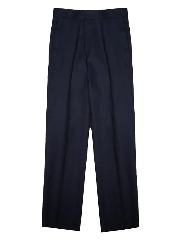Tagliatore Tailored Linen Trousers - Blue