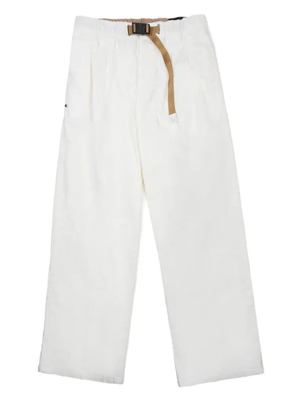 WHITE SAND Belted Wide Leg Trousers - Multicolour