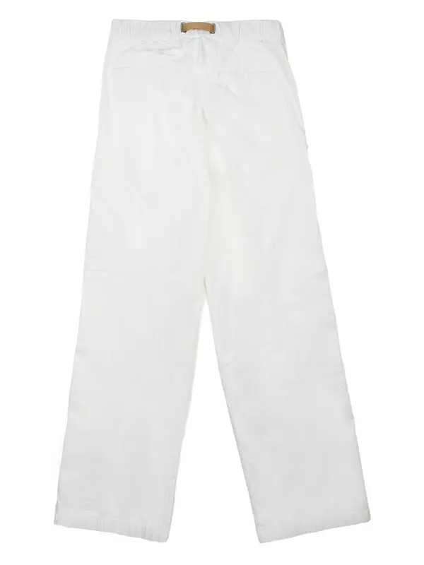 WHITE SAND Belted Wide Leg Trousers