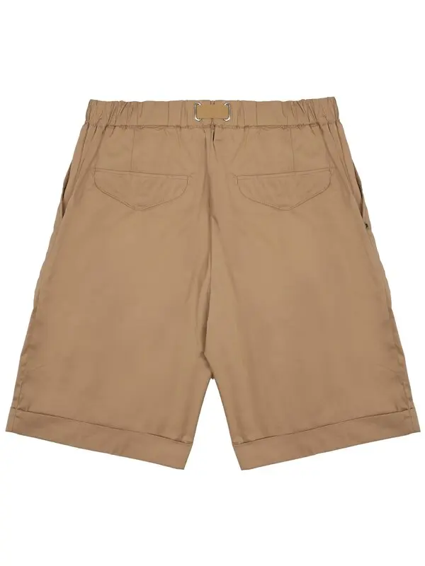 WHITE SAND Belted Shorts - Brown