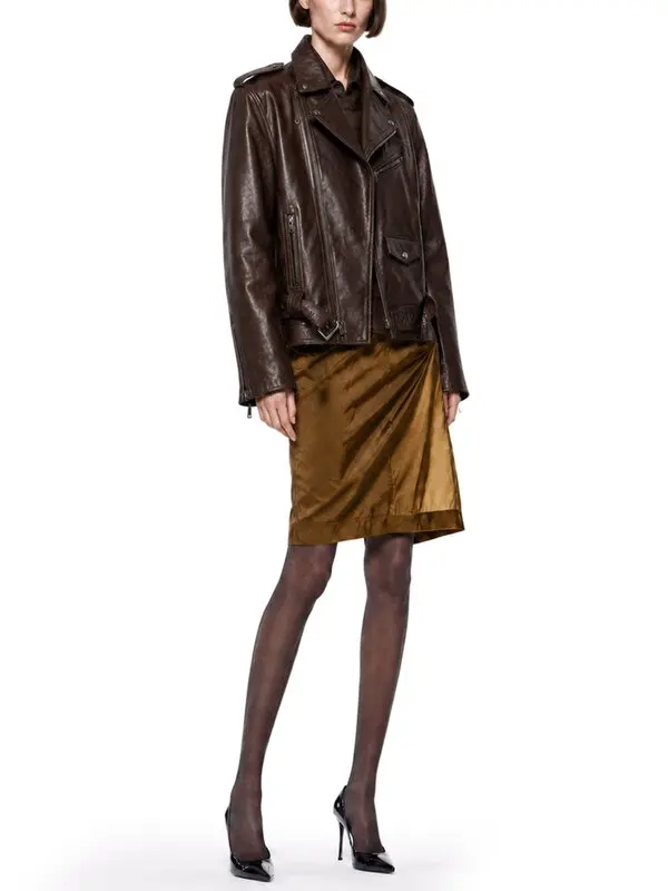 Saint Laurent Smooth Leather Biker Jacket