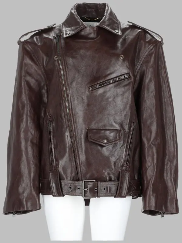 Saint Laurent Smooth Leather Biker Jacket