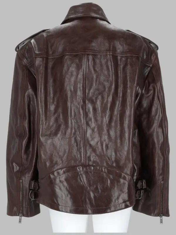 Saint Laurent Smooth Leather Biker Jacket
