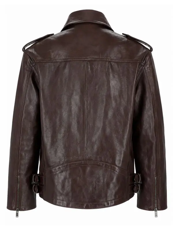 Saint Laurent Smooth Leather Biker Jacket