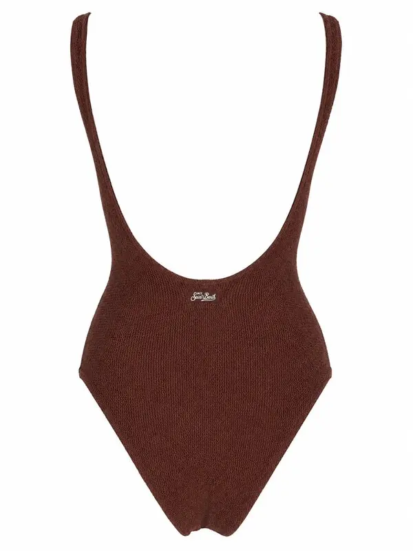 MC2 SAINT BARTH Costume Intero Crinkle "lora - Brown