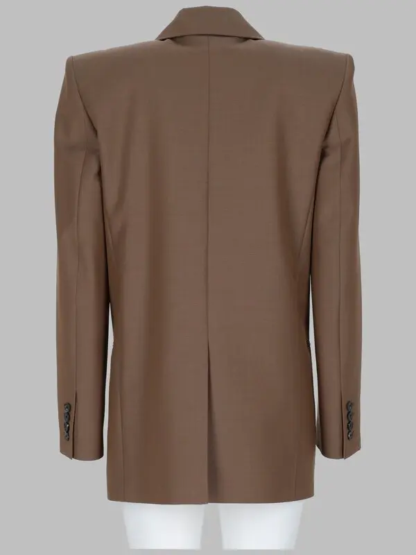 Saint Laurent Double Breasted Wool And Mohair Jacket