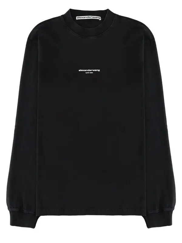 Alexander Wang T-shirt A Manica Lunga Con Logo
