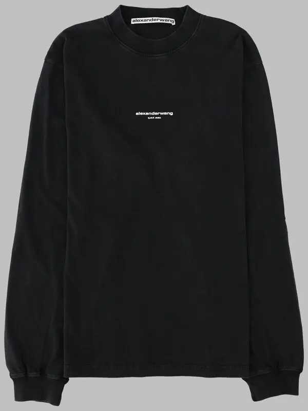 Alexander Wang T-shirt A Manica Lunga Con Logo