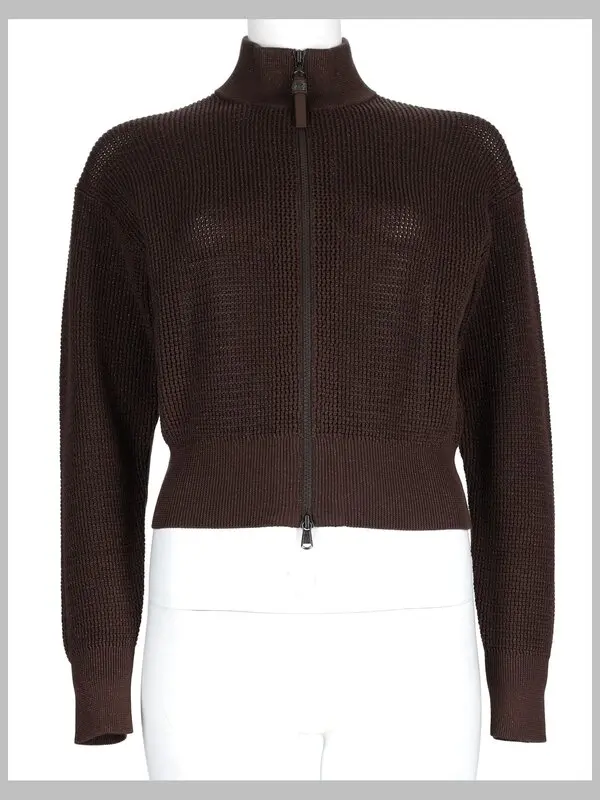 Brunello Cucinelli Sparkling Net" Cotton Cardigan