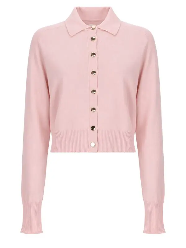 Sportmax Lirica Cardigan In Lana - Pink