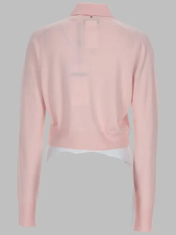 Sportmax Lirica Cardigan In Lana - Pink