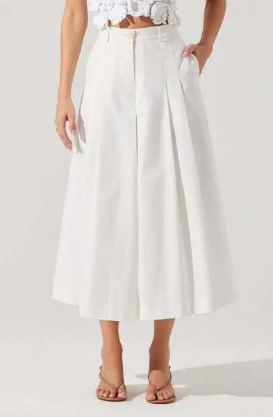 Astr The Label Rowen Pleated Culotte Pants