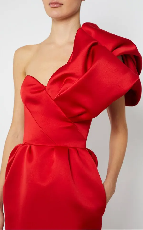 Prabal Gurung One-shoulder Satin Gown