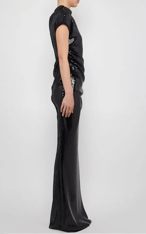 Prabal Gurung Asymmetrical Stretch Sequined Gown
