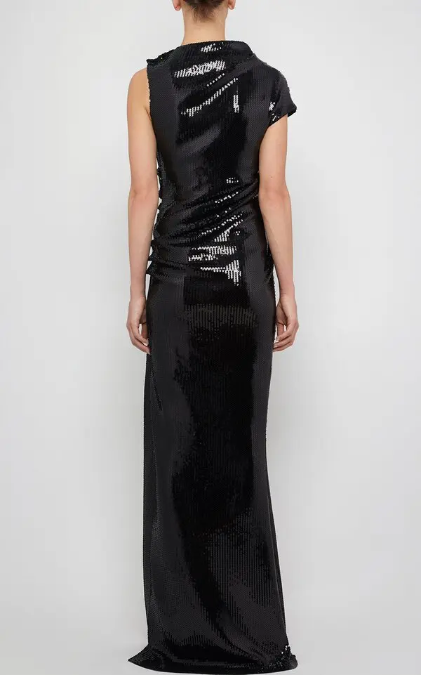 Prabal Gurung Asymmetrical Stretch Sequined Gown