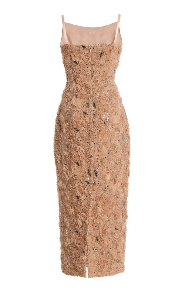 Prabal Gurung Embroidered Organza Midi Dress