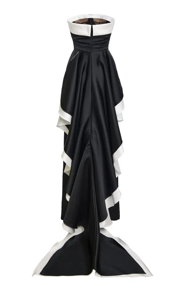 Prabal Gurung Strapless Satin Column Gown