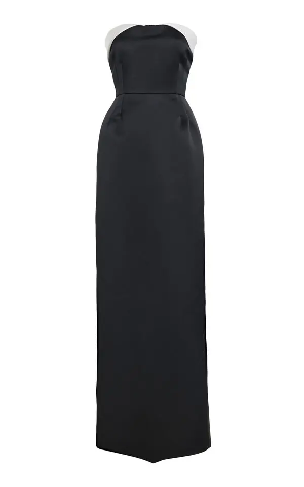 Prabal Gurung Strapless Satin Column Gown