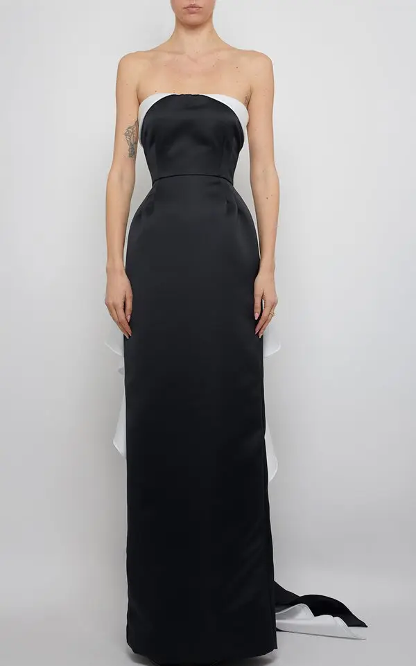 Prabal Gurung Strapless Satin Column Gown