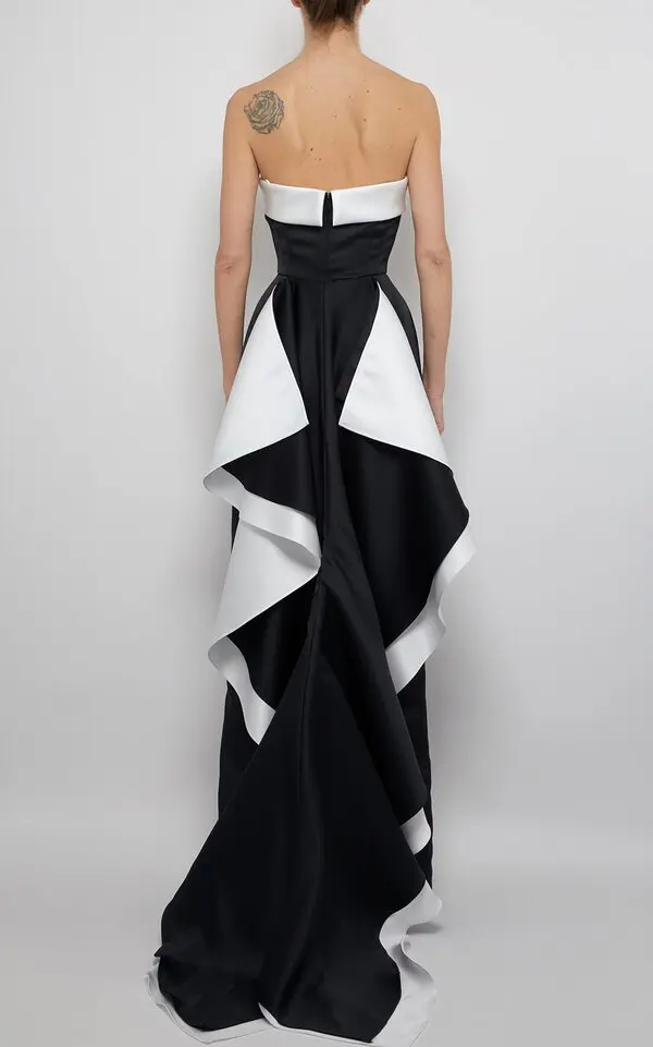 Prabal Gurung Strapless Satin Column Gown