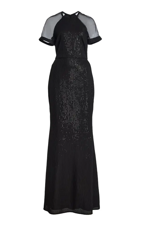 Prabal Gurung Sequined Georgette T-shirt Gown