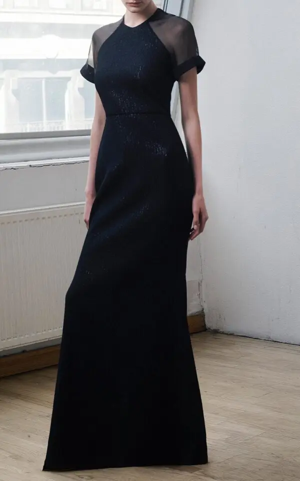 Prabal Gurung Sequined Georgette T-shirt Gown