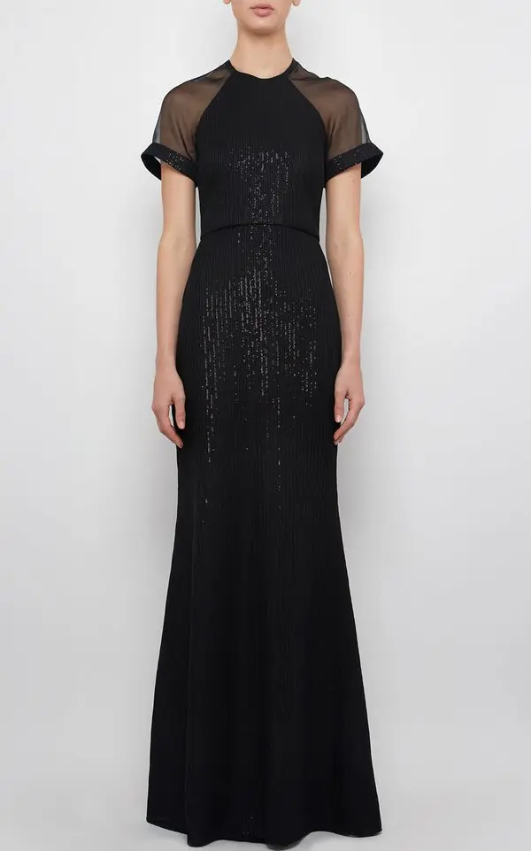 Prabal Gurung Sequined Georgette T-shirt Gown
