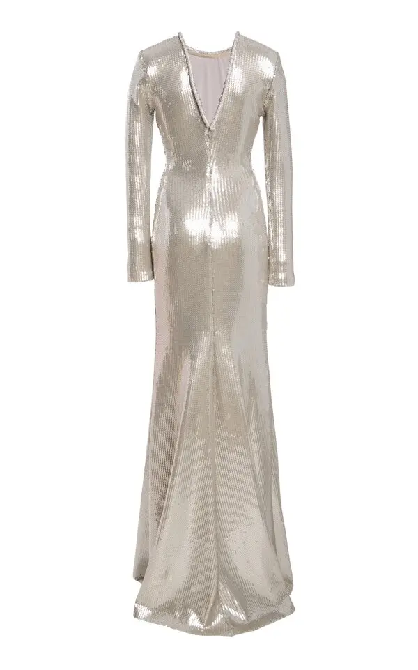 Prabal Gurung Stretch Sequined Gown