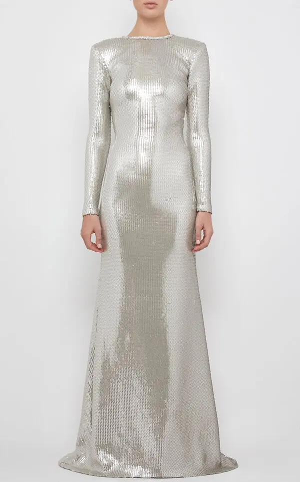 Prabal Gurung Stretch Sequined Gown