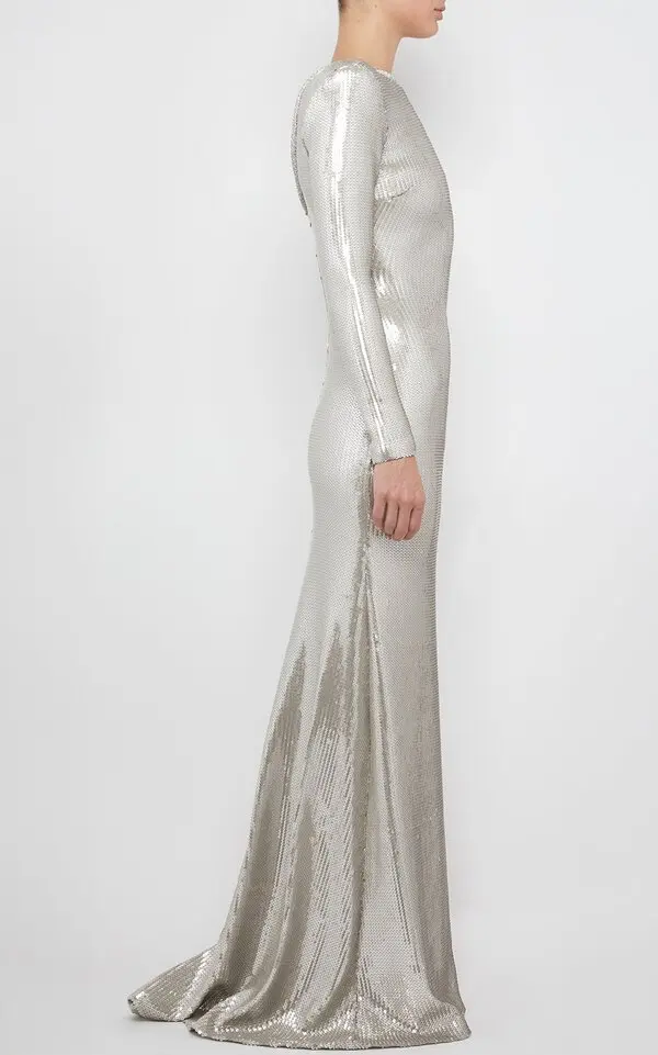 Prabal Gurung Stretch Sequined Gown