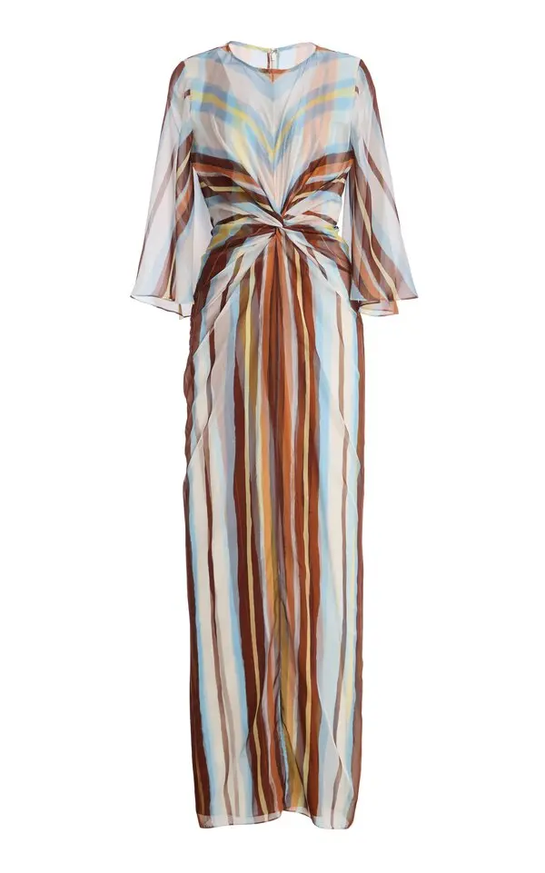 Prabal Gurung Twisted Chiffon Maxi Dress