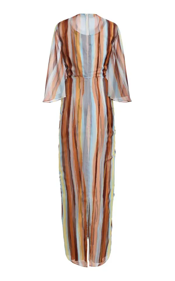 Prabal Gurung Twisted Chiffon Maxi Dress