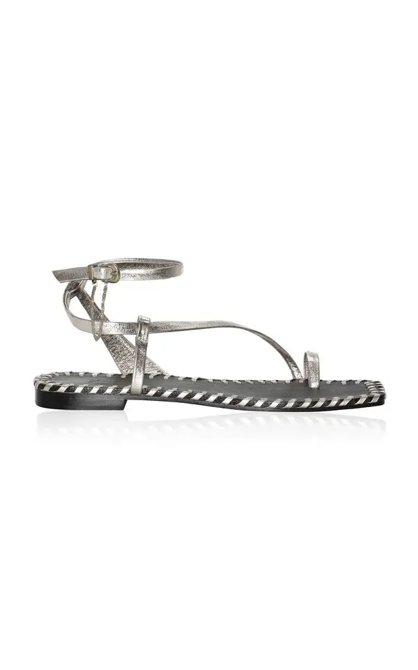 Johanna Ortiz The Hidden Sanctuary" Flat Sandals - Grey