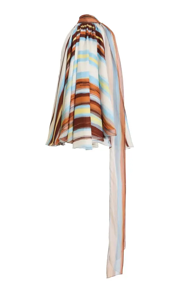 Prabal Gurung Chiffon-cotton Halter Top
