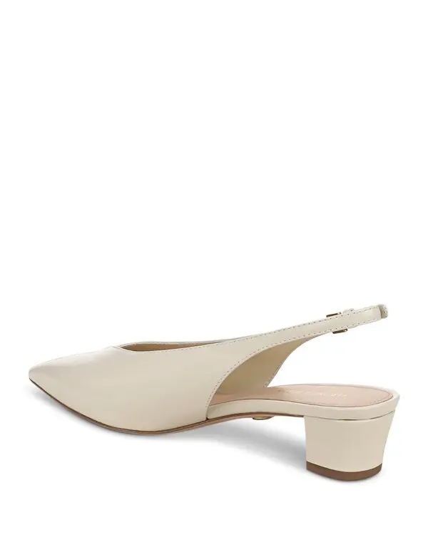 Veronica Beard Pamela Leather Slingback Pumps - Limestone