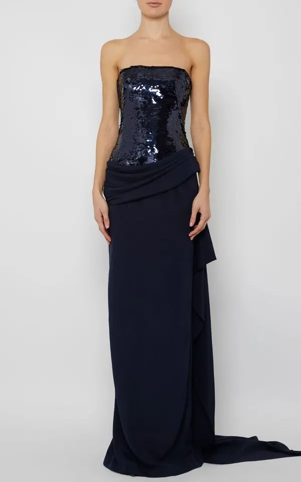 Prabal Gurung Strapless Sequined Gown