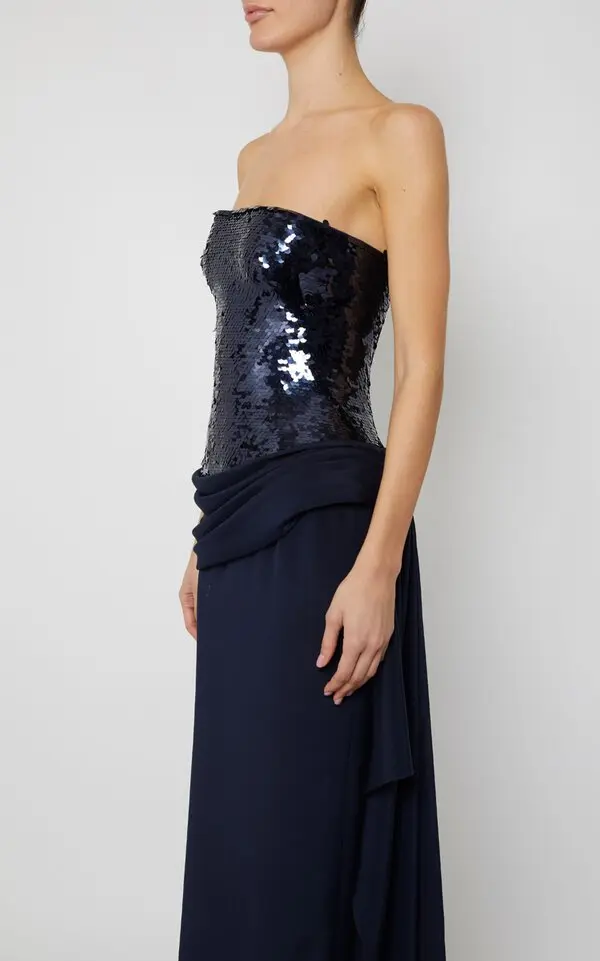 Prabal Gurung Strapless Sequined Gown