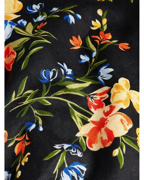 HOBBS LONDON Petite Floral Linen Dress